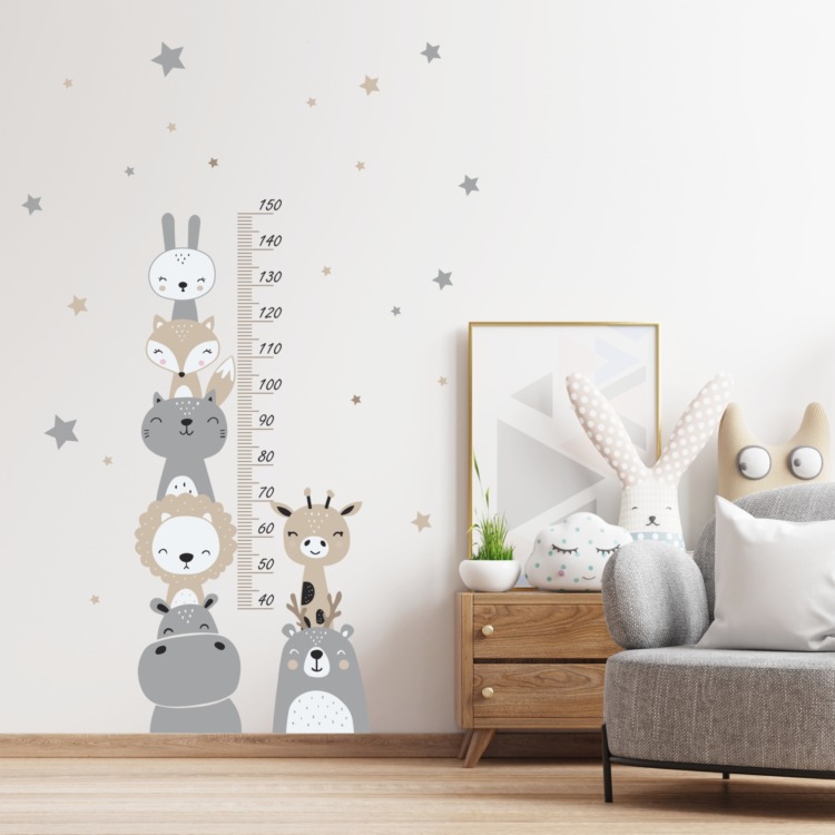 Forest Animal growth Ruler - Wall Creations